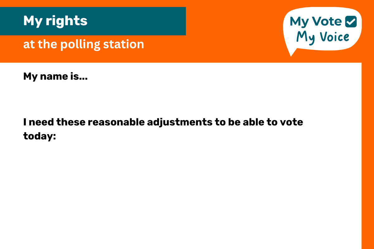 My rights at the polling station – My Vote My Voice